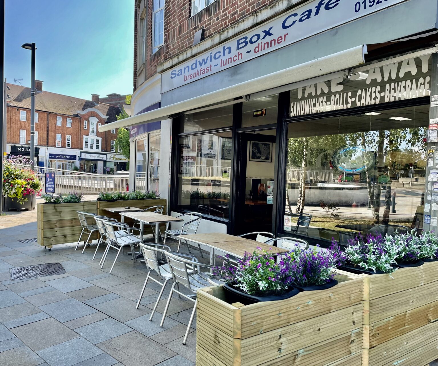 Outdoor improvements for The Sandwich Box Cafe! - Watford Town Centre